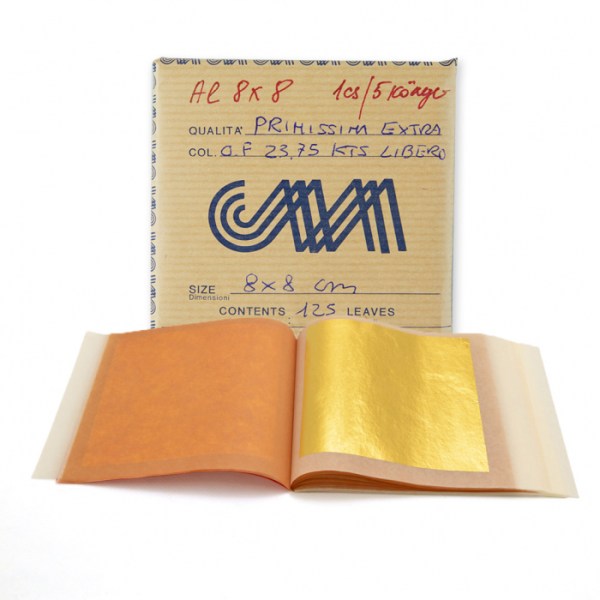 KIEGÉSZÍTŐK: Arany lap 23,75K (8x8 cm), 25 lap/könyv